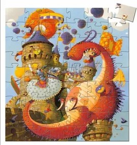 DJECO Puzzle Dračí bitva / 54 dílků / 37x40 cm