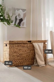 Truhla BIG XL, šířka 100 cm, vodní hyacint, natur