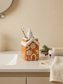 Sinsay - Vánoční držák na zubní kartáčky ve tvaru perníkové chaloupky - hnědá