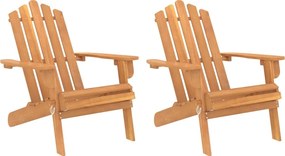 vidaXL Zahradní židle Adirondack 2 ks masivní akáciové dřevo [3145014] Barva: Hnědá