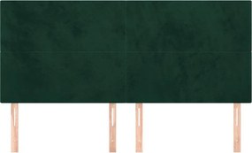 Čelo postele tmavě zelené 180x5x118/128 cm sametové 3116115