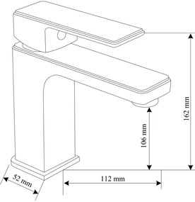 Mexen MINO - UMYVADLOVÁ BATERIE, černá, 72400-70