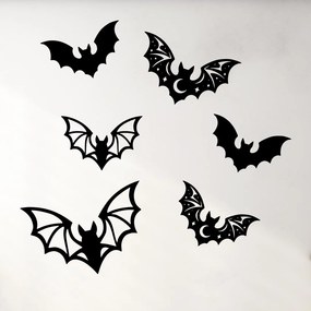 dřevo života Halloween dekorace na zeď -  Sada netopýrů (6ks)