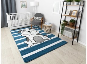 Dywany Łuszczów, Dětský kusový koberec Petit Puppy blue, 160x220, modrá, dětský pokoj