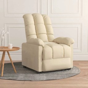 Polohovací křeslo krémové textil 289805