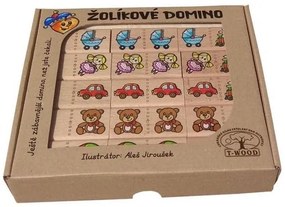 Stolní hra t-wood žolíkové domino - hračky