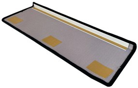 Vopi Nášlapy na schody Grenoble šedý obdélník, samolepící - 25x80 obdélník (rozměr včetně ohybu)