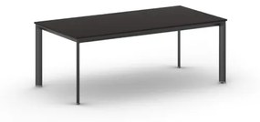 Kancelářský stůl PRIMO INVITATION, černá podnož, 2000 x 1000 mm, wenge