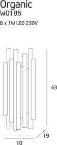 Nástěnné LED osvětlení MAXlight ORGANIC W0186