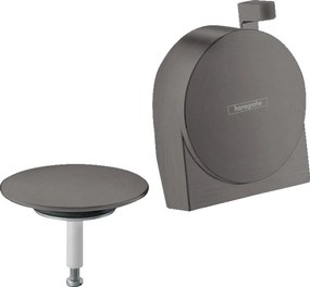 Hansgrohe Exafill S, vrchní sada vanového výtoku, odtokové a přepadové soupravy, kartáčovaný černý chrom, HAN-58117340