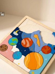 Sinsay - Puzzle s motivem sluneční soustavy - vícebarevná