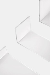 Sinsay - Sada transparentních polic 3 pack - bílá