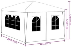 vidaXL Marketos Party stan 3 x 4 m antracitový