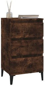 Noční stolek kouřový dub 40 x 35 x 70 cm kompozitní dřevo