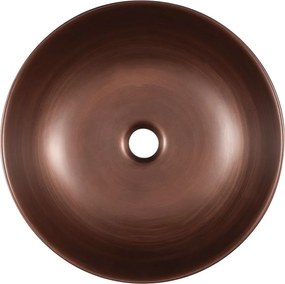 Sapho Sapho, PRIORI keramické umyvadlo na desku, průměr 41,5cm, měď, PI040