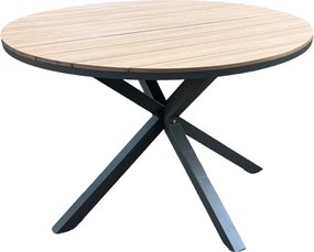 Zahradní stůl Alumio 111,5 cm hnědý/tmavě šedý
