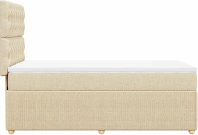 Box spring postel s matrací krémová 90x200 cm textil 3291951