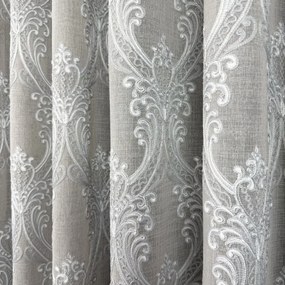 Voálová Luxusní vyšívaná záclona Versailles Cappuccino metráž Ervi 3634-18