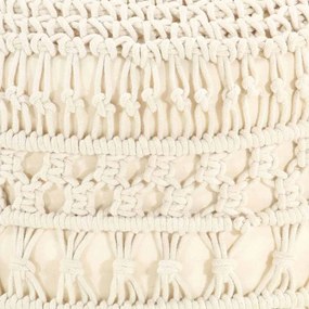 Ručně vyrobený sedací puf macramé 45 x 30 cm bavlna 324002