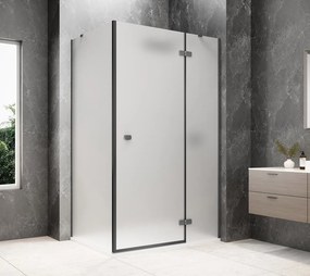 Polysan Polysan, GLOBE GUN METAL obdélníková sprchová zástěna 1100x800mm, matné sklo, pravé, GB1011-3215MRGM
