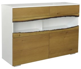 Designová komoda Kira 120 cm dub - bílý