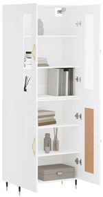 Skříň highboard bílá 69,5 x 34 x 180 cm kompozitní dřevo - Default Title