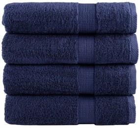 Prémiové ručníky do sprchy SOLUND 4 ks tmavě modré 70x140 cm 600 g/m² 137261