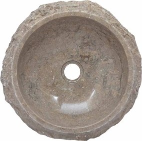 Umyvadlo šedé Ø 40 x12 cm mramor 149158