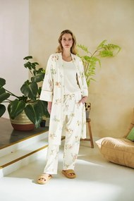 Pip Studio Naomi kimono Blossom Chique, bílý (Kimono z měkké strečové viskózy)
