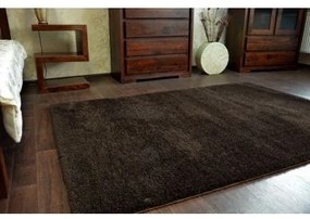 Kusový koberec SHAGGY MICRO hnědý velikost 120x170 cm | krásné koberce cz