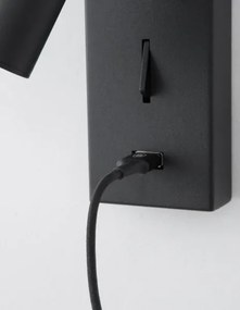 Moderní nástěnné svítidlo Fuse 6 černé