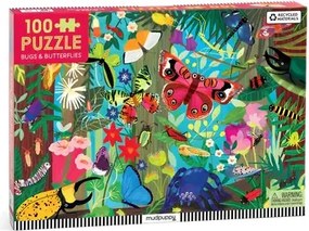 MUDPUPPY Puzzle Motýli a hmyz / 100 dílků / od 5 let