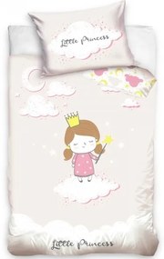 Dětské povlečení bavlna do postýlky Princezna Růžové 100x135+40x60 cm