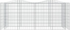 Klenutý gabion vyvýšený záhon 200x100x100 cm pozinkované železo 153554