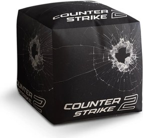 Sablio Taburet Cube Counter Strike 2 Průstřel - 50x50x50 cm