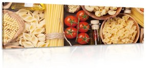 Obraz variace italských těstovin - 150x50 cm