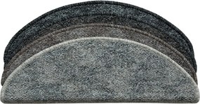 Vopi Nášlapy na schody Madrid hnědošedý půlkruh, samolepící - 28x65 půlkruh (rozměr včetně ohybu)