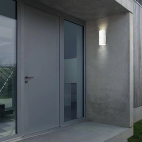 BRI 3787016 Lima LED venkovní nástěnné svítidlo, pohybové čidlo, soumrakový senzor, nabíjecí, bílé - BRILONER
