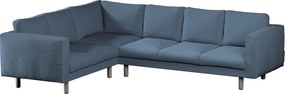 Potah na pohovku IKEA Norsborg rohová 5-místná barva modrá látka pletený vzor