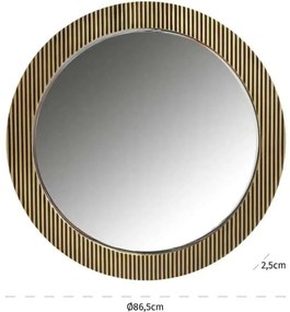 Mosazné závěsné zrcadlo Richmond Ironville 86 cm