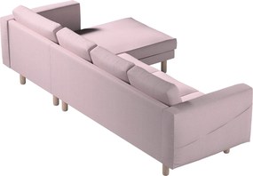 Potah na pohovku IKEA Norsborg 4-místná se šezlongem barva růžová látka pletený vzor