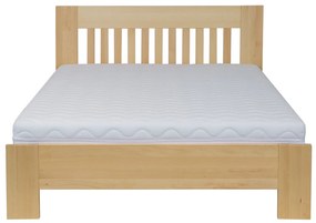 Drewmax LK186 200x200 cm dřevěná postel masiv buk dvojlůžko