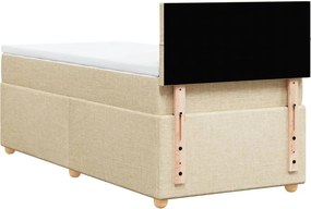 Box spring postel s matrací krémová 90x200 cm textil 3286568