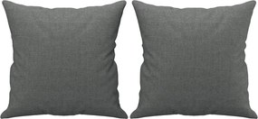 3dílná sedací souprava s polštáři tmavě šedá textil 3202071