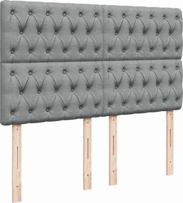 Box spring postel s matrací světle šedá 140 x 200 cm textil 3292086