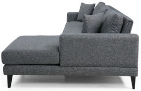 Hanah Home Rohová pohovka NORDIC tmavě šedá pravá 560ARE1104