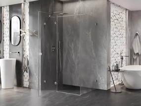 Mexen Lunar T, sklápěcí sprchový kout levý 110 x 70 cm, 8mm čiré sklo, ocelový profil, 834T-110-070-97-00-L