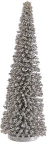 X-MAS Dekorační jedle třpytivá 45 cm - stříbrná