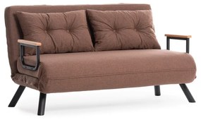 Designová rozkládací sedačka Hilarius 133 cm světle hnědá