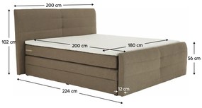 Boxspringová postel MARGERY 1 Tempo Kondela